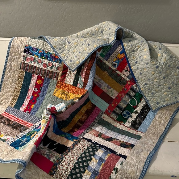 Bedding | Handmade Quilt 46 X 38 Vintage Fabrics Design | Poshmark